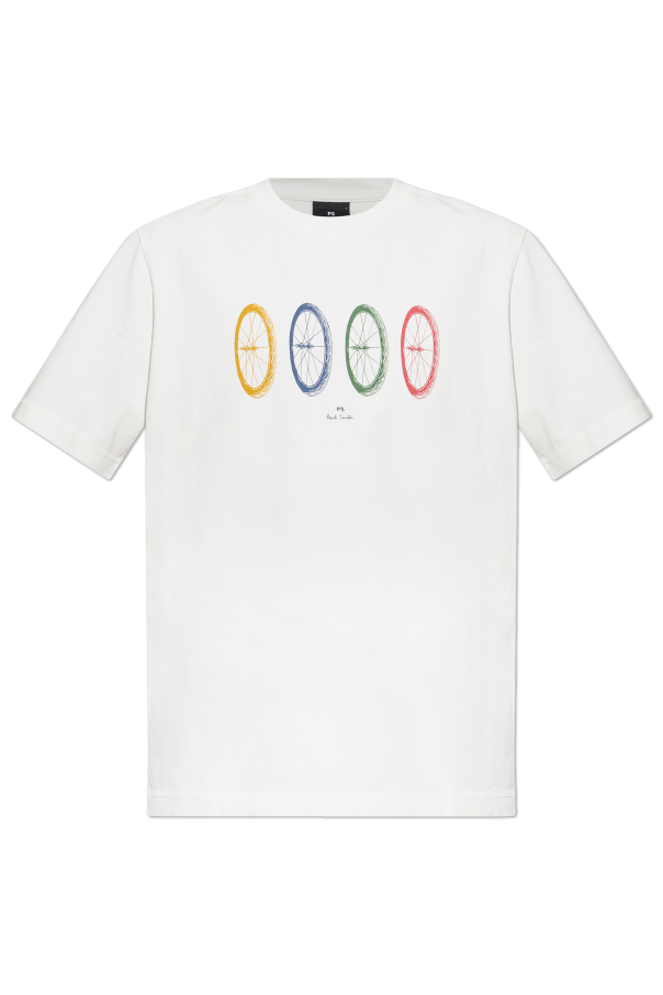 Biały Bawełniany t-shirt z nadrukiem PS Paul Smith - Vitkac Polska